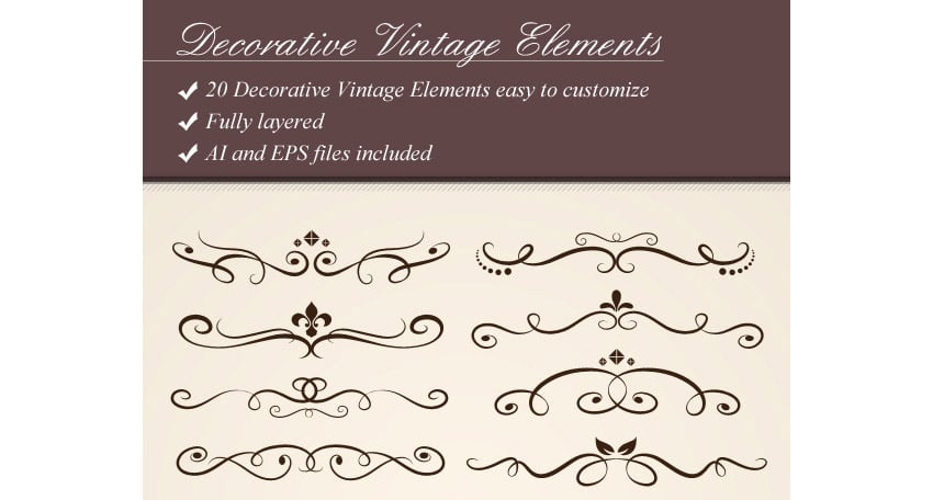 250+ Free Vintage Graphics: Flourish Vector Ornaments | Envato Tuts+