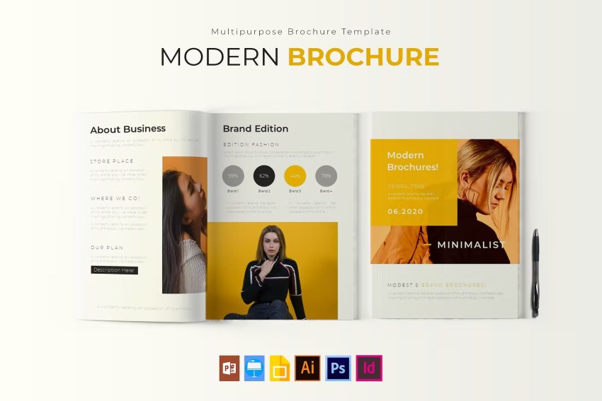 32 Best Modern Corporate Brochure Templates With Clean Designs for 2025 ...