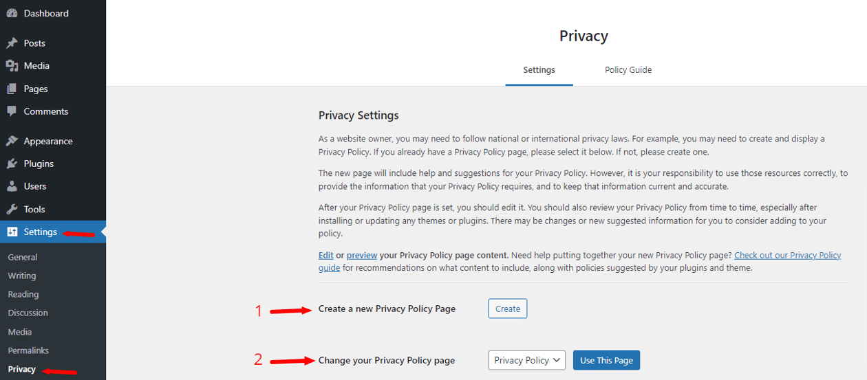 How To Create A Privacy Policy Page In Wordpress Idevie
