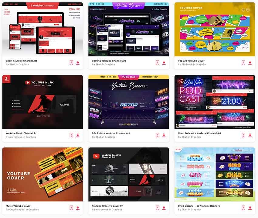 70+ Creative YouTube Banner Templates