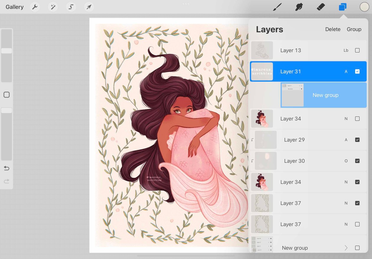 How to select multiple layers in Procreate | Envato Tuts+