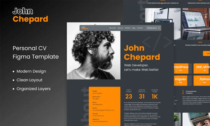 10+ Unique Resume CV Templates With Interesting (Creative) Resume Ideas ...