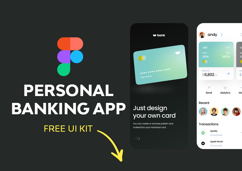 Free Figma UI Kit: Personal Banking App | Envato Tuts+