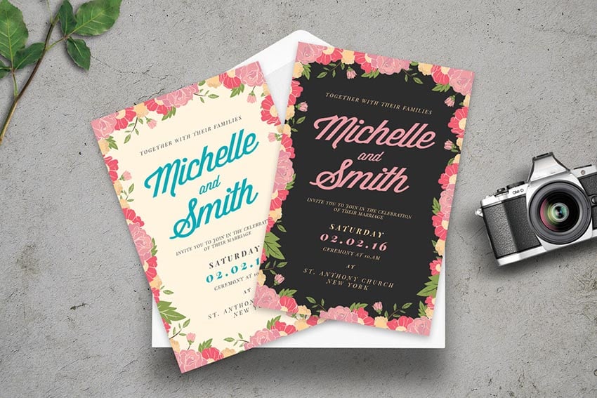 49 plantillas para hacer invitaciones de boda elegantes | Envato Tuts+