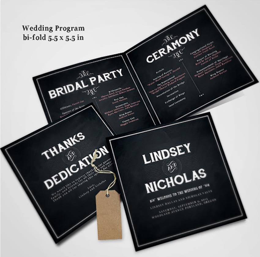 20 Elegant Wedding Program Templates | Envato Tuts+