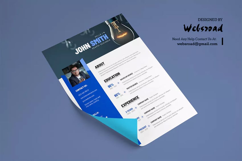 How to Make a Creative Resume in Photoshop Quickly (With PSD Templates ...
