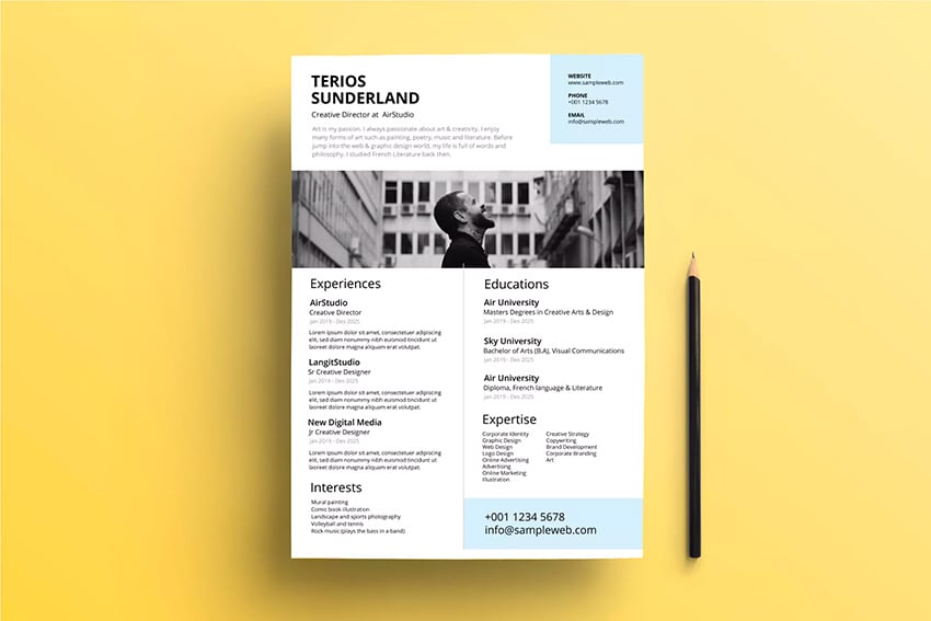 How to Make a Creative Resume in Photoshop Quickly (With PSD Templates ...