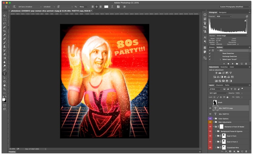 How to Make a Retro 80s Composite Portrait | Envato Tuts+