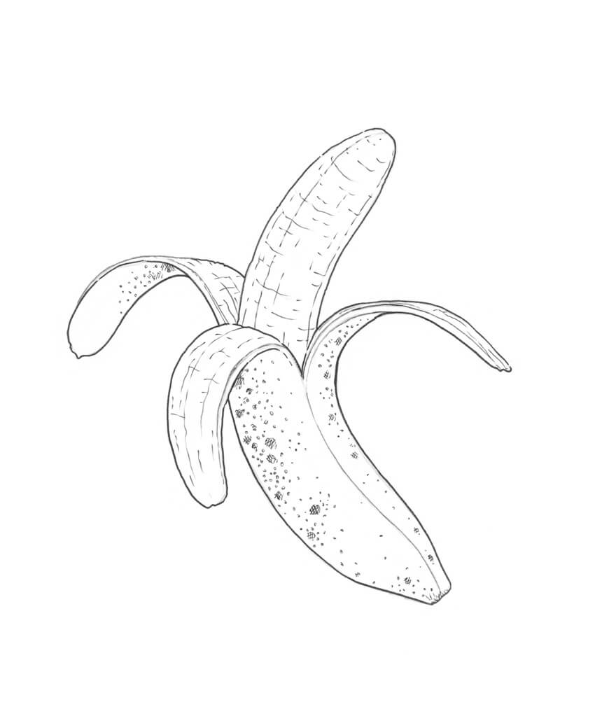 Cómo Dibujar un Plátano