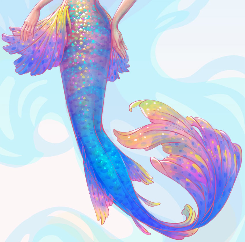 Como Crear una Ilustración de Sirena en Acuarela en Adobe Illustrator