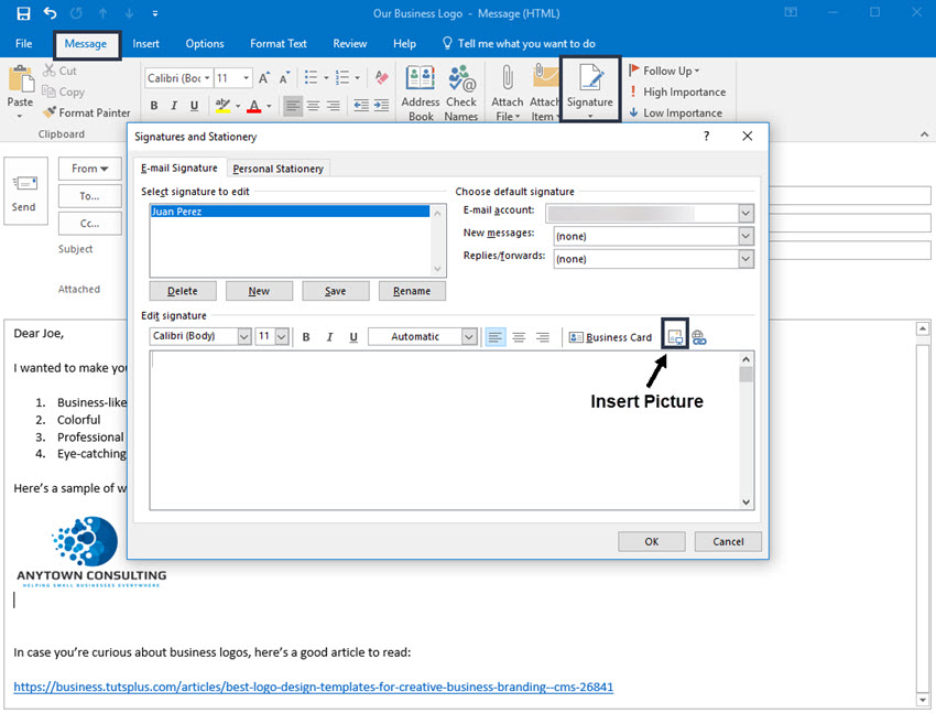 Erstellen und Senden neuer E-Mails mit Microsoft Outlook