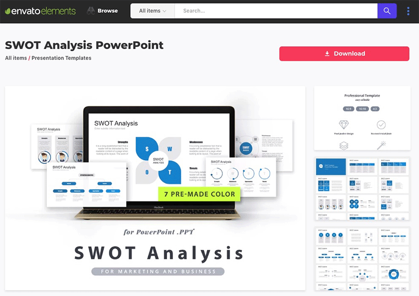 Cara Membuat Slide Analisis SWOT PowerPoint Dengan Template PPT ...