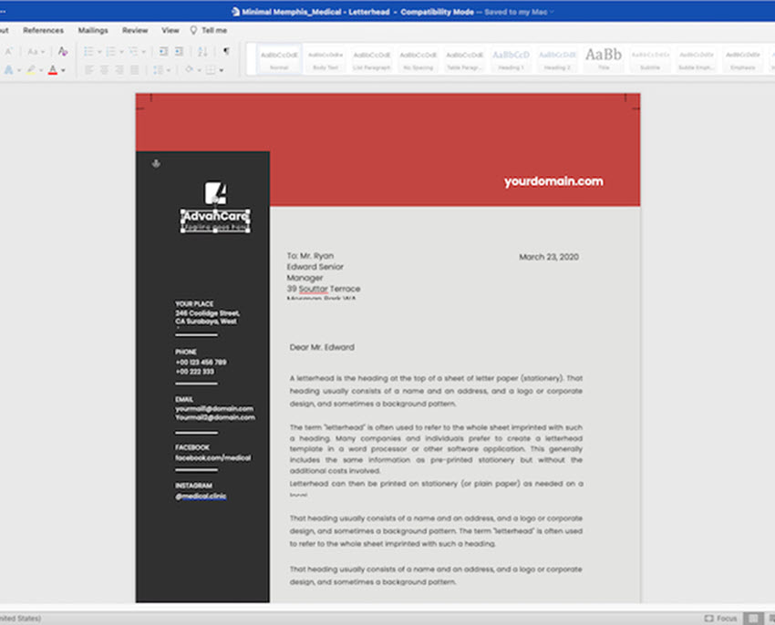 How to Quickly Create Letterheads in Microsoft Word Format | Envato Tuts+