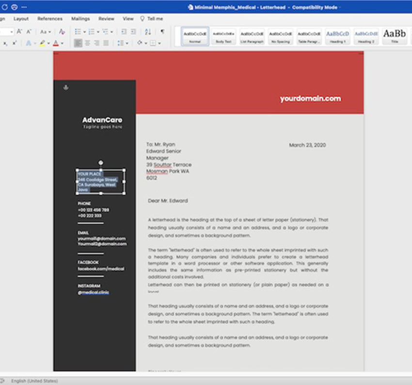 How to Quickly Create Letterheads in Microsoft Word Format | Envato Tuts+