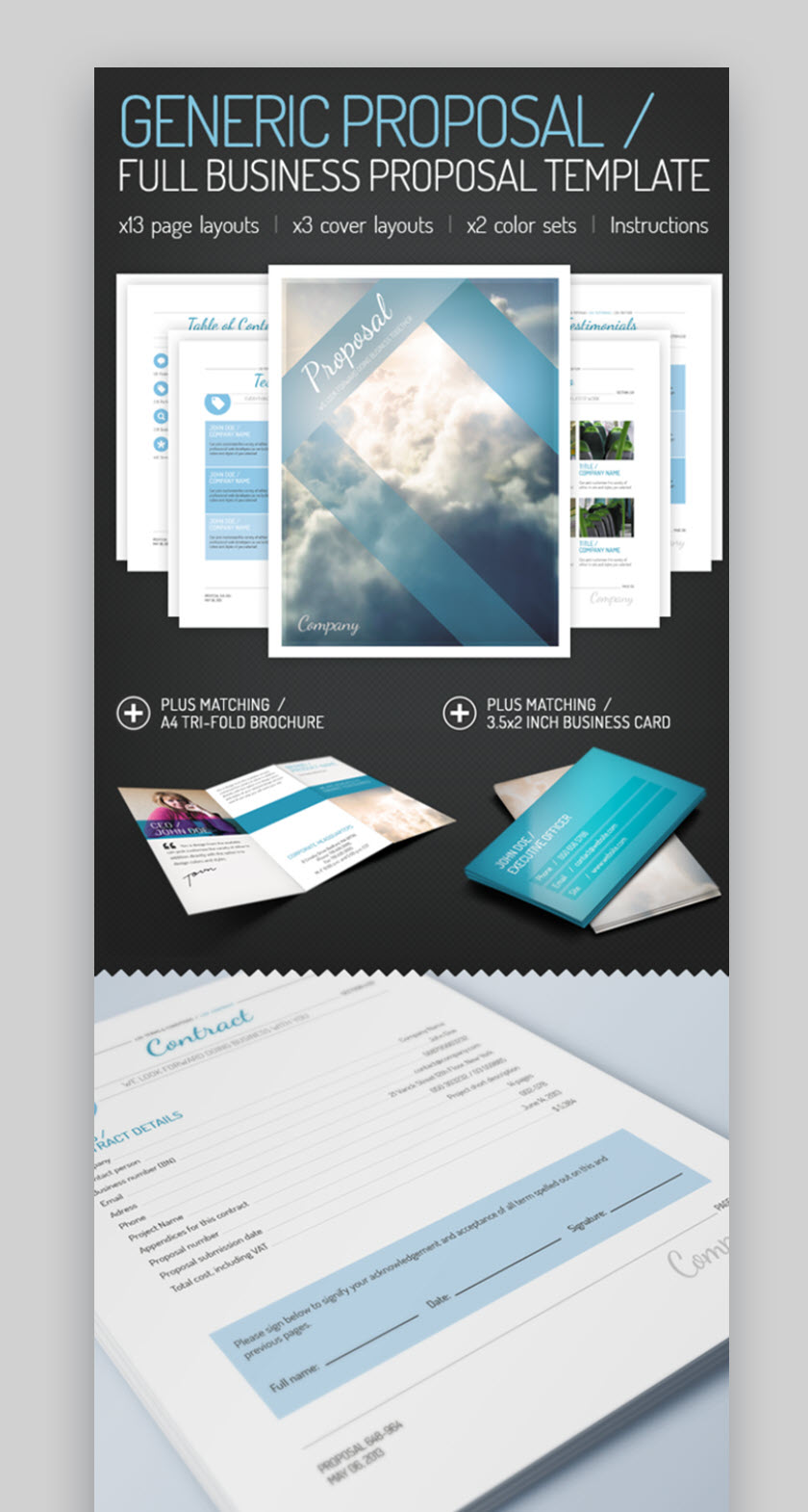 20 modèles de proposition de projet de conception graphique (image de ...