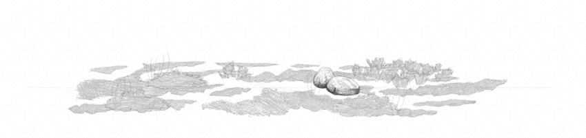 How to Draw Grass, Ground, and Rocks