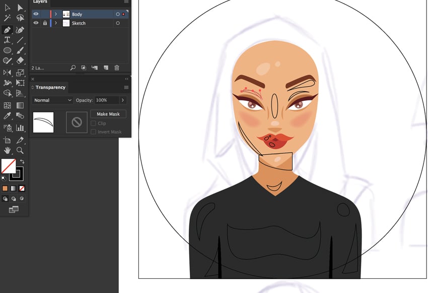 How to Create a Set of Veil and Hijab Avatars in Adobe Illustrator ...