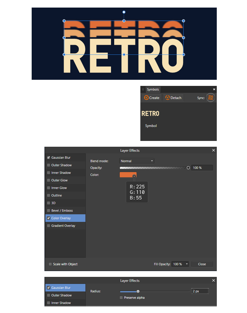 How To Create A Layered Text Effect In Affinity Designer Envato Tuts