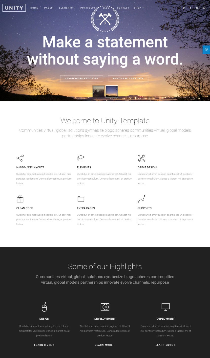 15+ Template Situs Satu Halaman Terbaik Dengan Desain yang Responsif ...