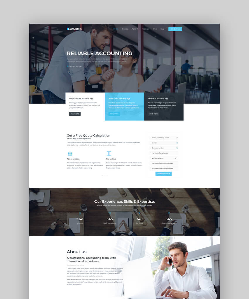 20+ Best WordPress Themes for Accountants and Bookkeepers 2025 | Envato ...