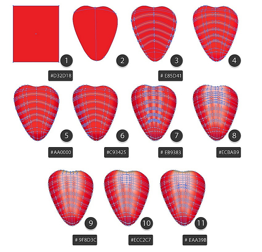 How to Use Gradient Mesh to Create Strawberries in a Milk Splash in ...