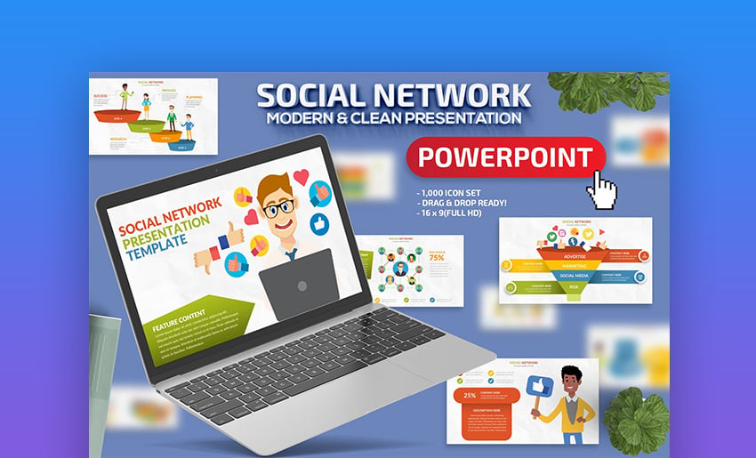 20 kostenlose PowerPoint-Vorlagen für Social Media Marketing (Top ...