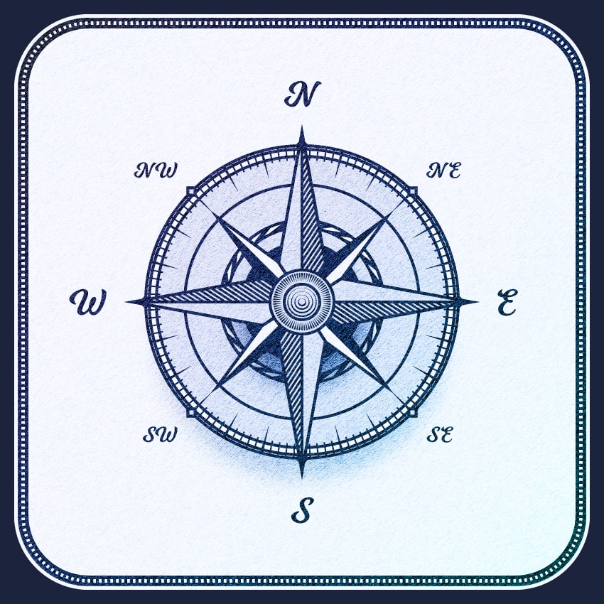 How to Create a Wind Rose Compass Symbol Illustration in Adobe ...