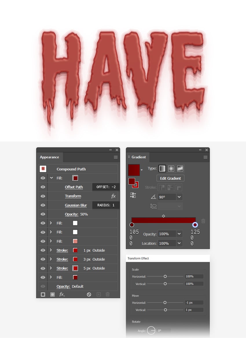How to Create a Dripping Blood Text Effect in Adobe Illustrator ...