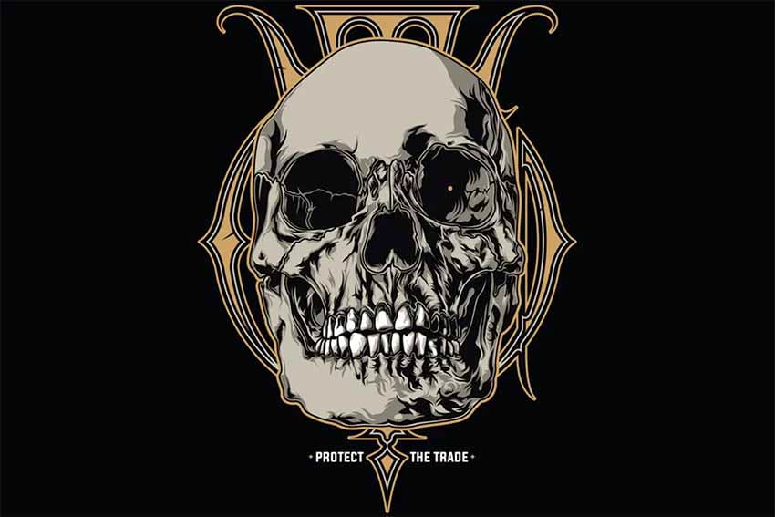 Cool Skull Illustration Inspiration: From Vintage to Simple Skull ...