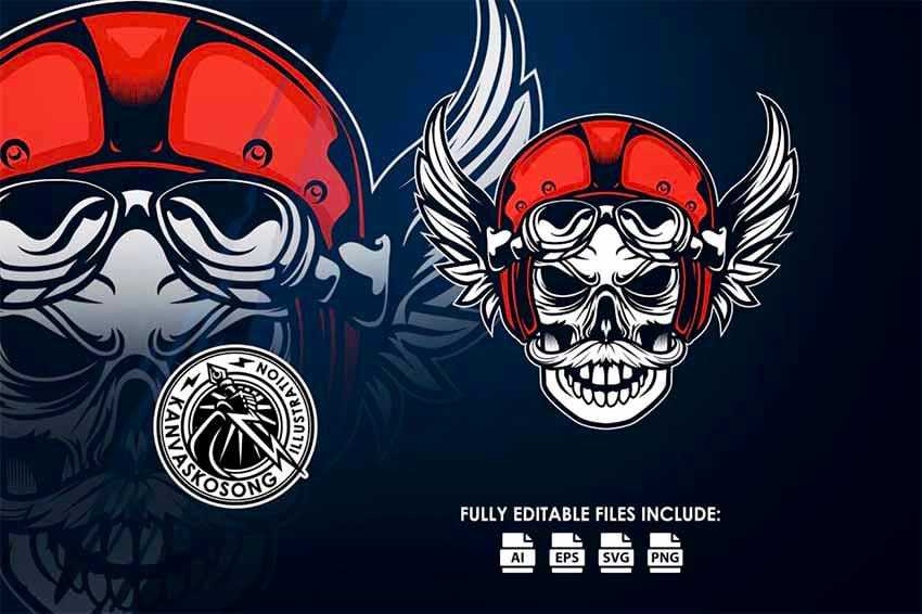 Cool Skull Illustration Inspiration: From Vintage to Simple Skull ...