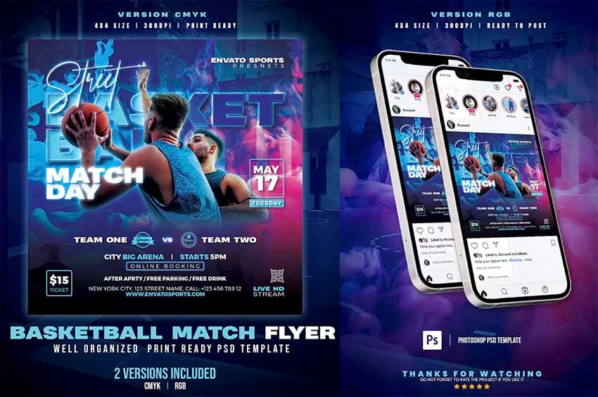 24 Best Basketball Flyer Templates (Camp, Tryout, Tournaments) | Envato ...