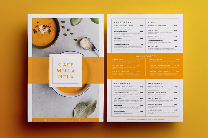 36 Ideas Creativas de Diseño Gráfico de Menú para Plantillas de Menú de ...