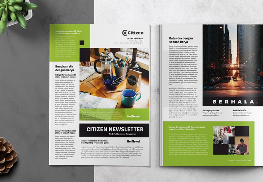 21 Best Free Newsletter Templates (InDesign, PSD and Word Newsletter ...