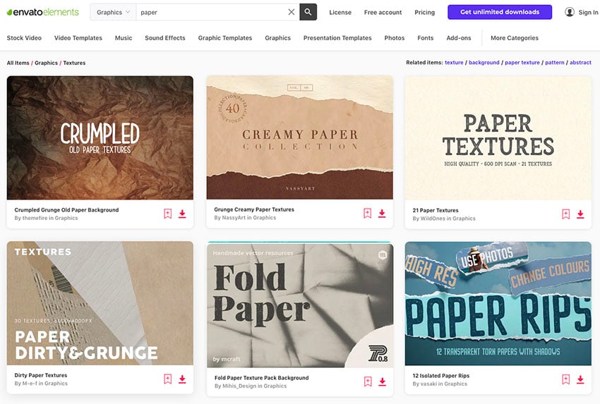 50+ Best Paper Textures and Overlays (Crumpled, Creased, and More ...