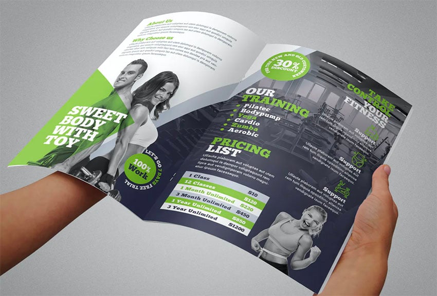 41 Best Fitness Brochure Templates (Gym, Classes and More)