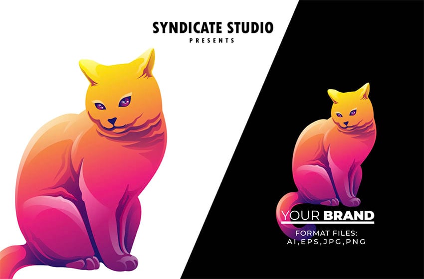 43 Cool Cat Logo Designs (Creative Cat Logo Ideas) | Envato Tuts+