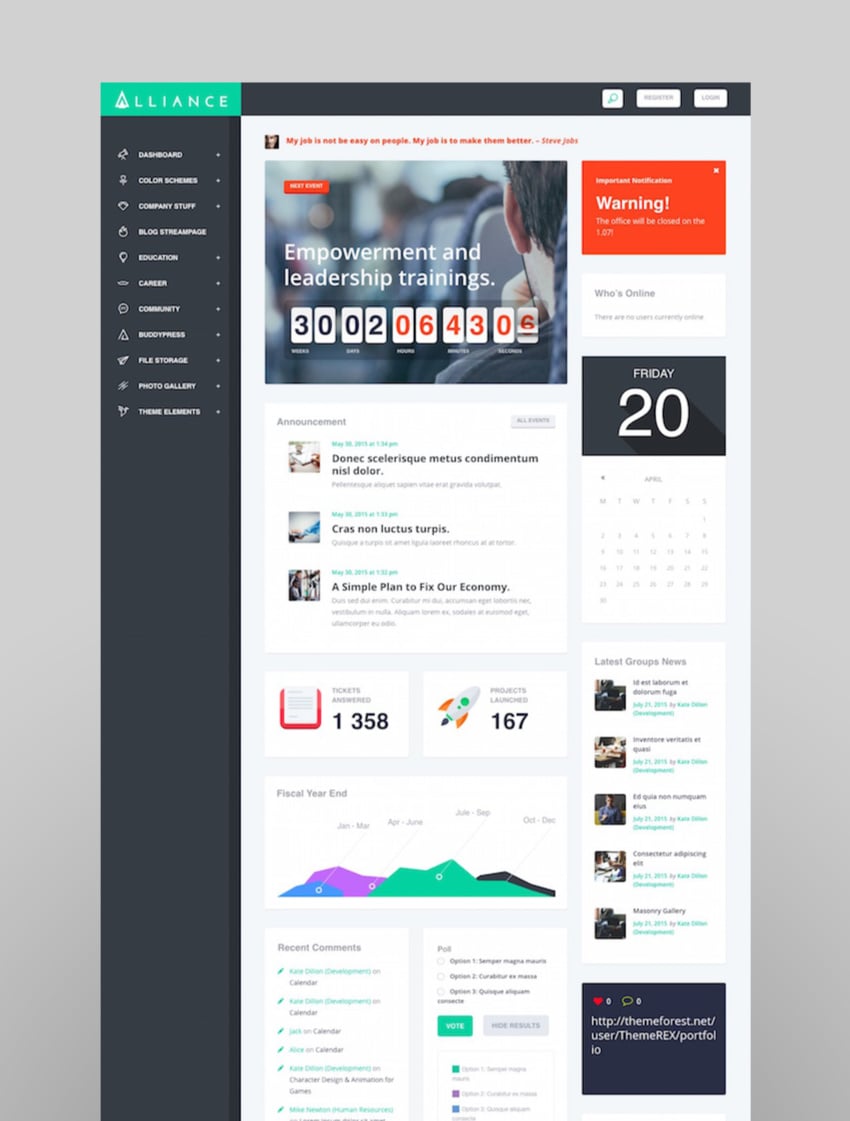 The Top 8 Corporate Intranet & Extranet WordPress Themes | Envato Tuts+