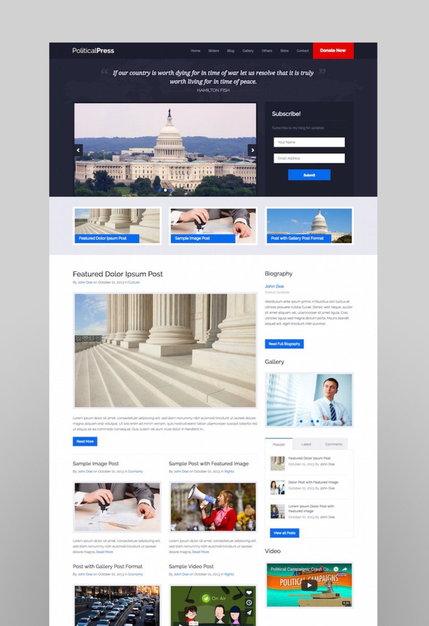 11+ Best Political WordPress Themes for Campaign & Party Websites ...