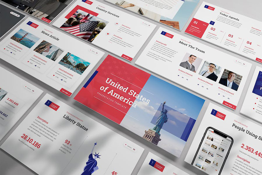 20+ Best Free USA (American) & Patriotic Google Slides Themes to ...