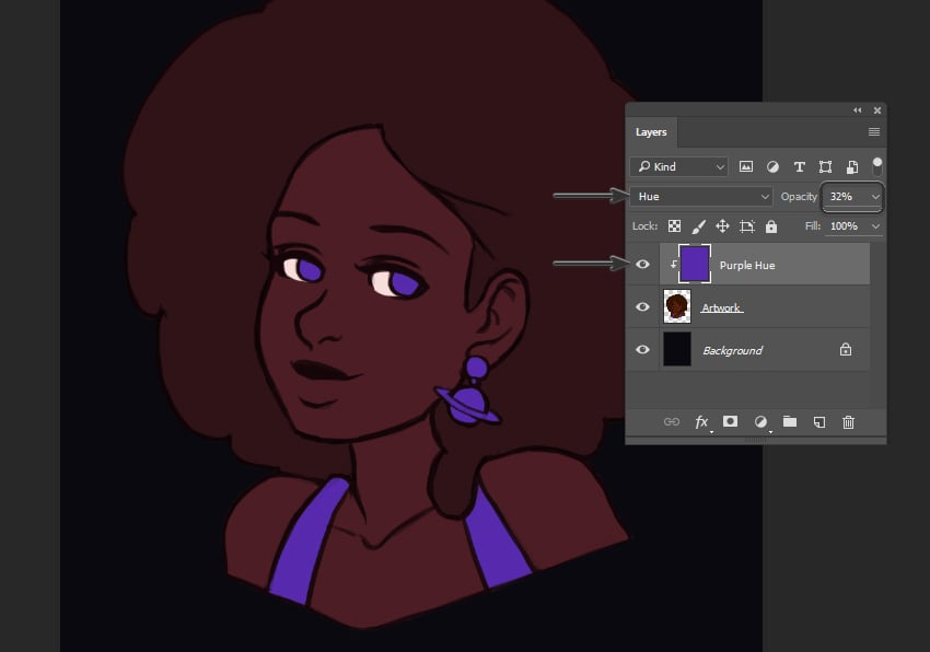 How to Draw & Paint a Galaxy Afro Portrait in Adobe Photoshop | Envato ...