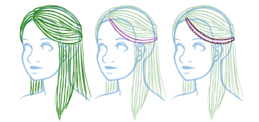 How to Draw Natural, Textured, Afro Hairstyles (Afros, Locs, Braids ...