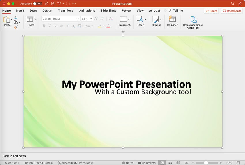 How to Make PowerPoint Slide Backgrounds In Photoshop (PPT Size/Format ...