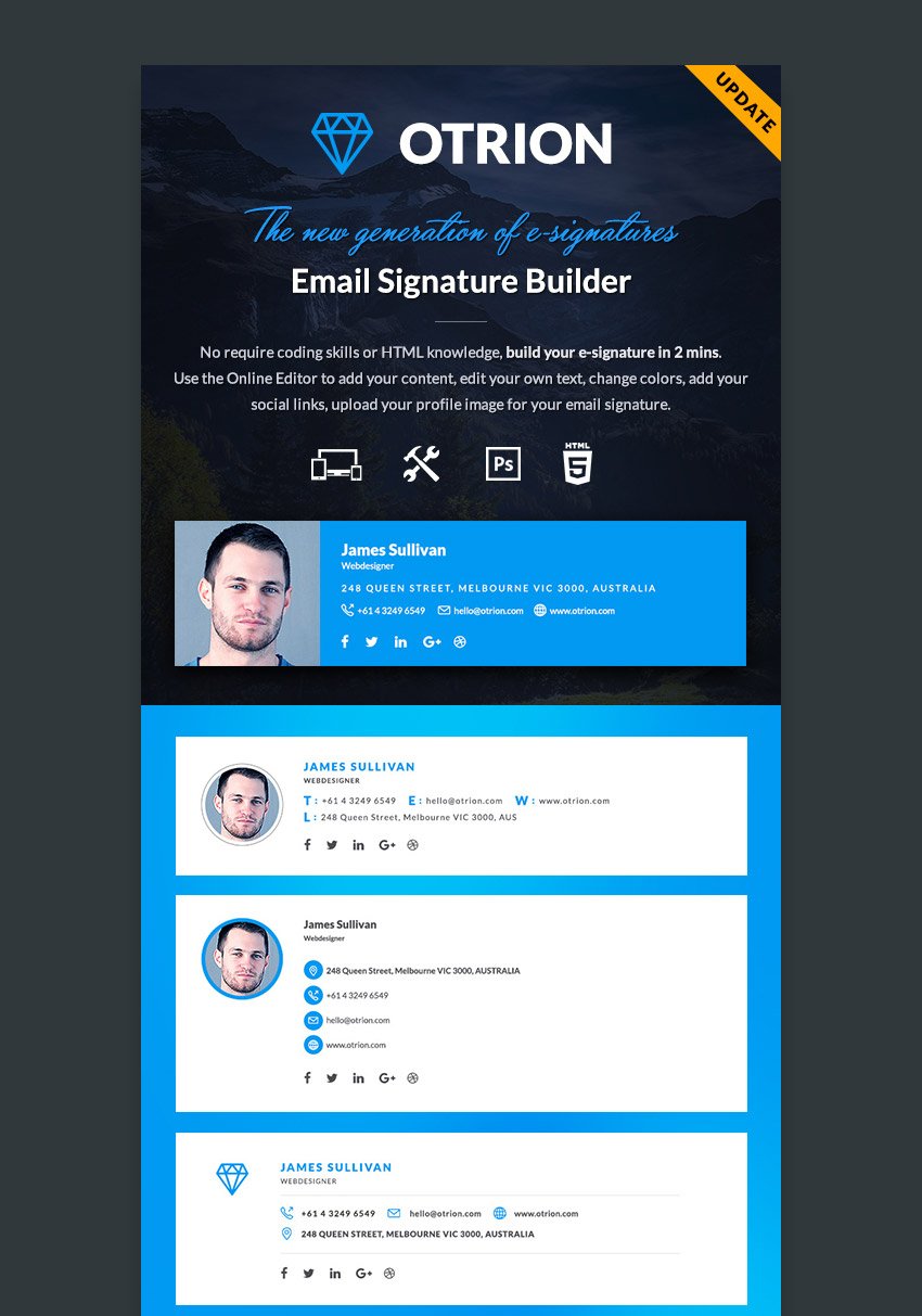 8 Modelos de Assinatura de E-mail Profissional: Com Design Exclusivos ...