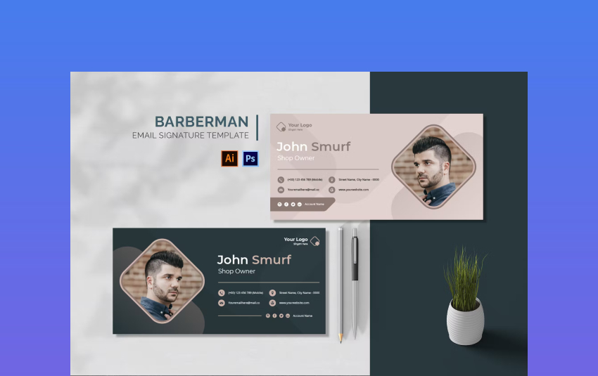 Best PSD + HTML Email Signature Templates Free Download (2024) | Envato ...