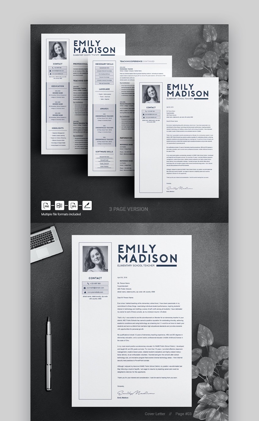 20 Best Free Microsoft Word Resume CV Cover Letter Templates | Envato Tuts+