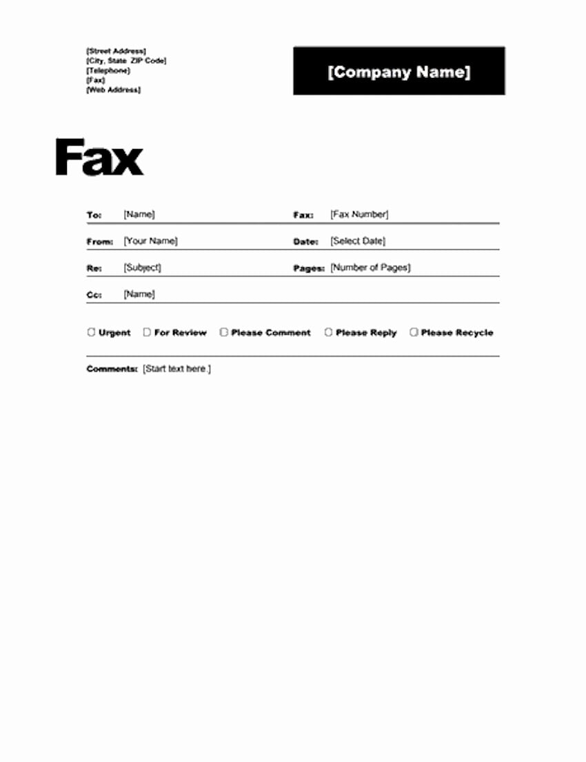 20 Best Free Microsoft Word Fax Cover Sheet Templates 2022