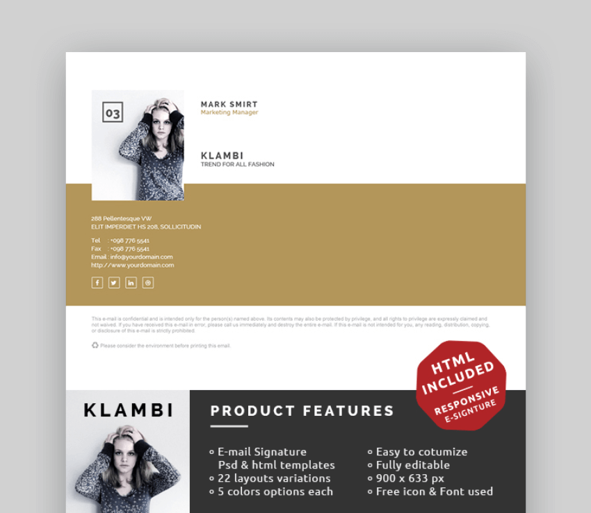 25 top Plantillas de Firma eMail Gratis y Premium descargables 2022 ...