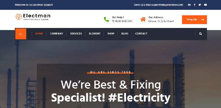 Best WordPress Themes for Electricians and Electrical Engineers ...