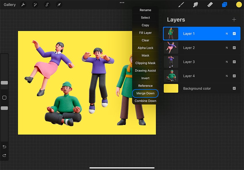 How to Merge Layers in Procreate | Envato Tuts+