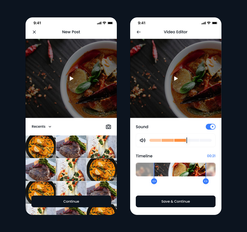 Kit UI de Figma GRATIS: App de comida social | Envato Tuts+